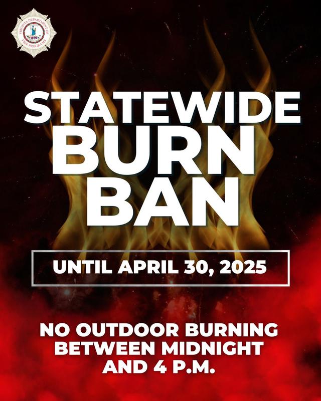 Statewide Burn Ban Goes Into Effect Sunday, February 15, 2026 ...